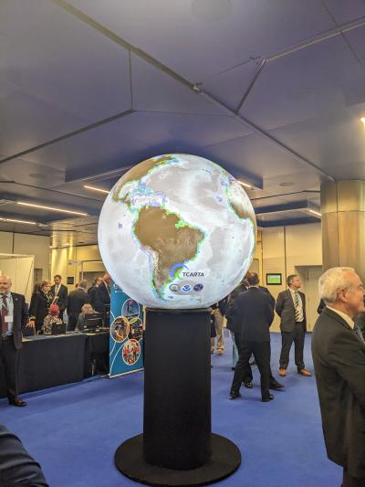 Satellite Derived Bathymetry on Science on a Sphere